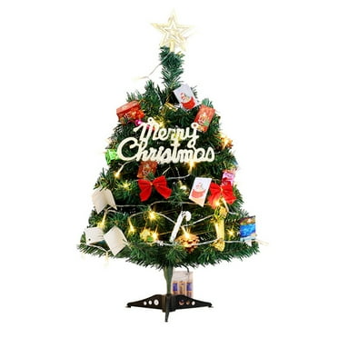 12/10/8/6 Inch Tabletop LED Mini Christmas Tree, Miniature Pine ...