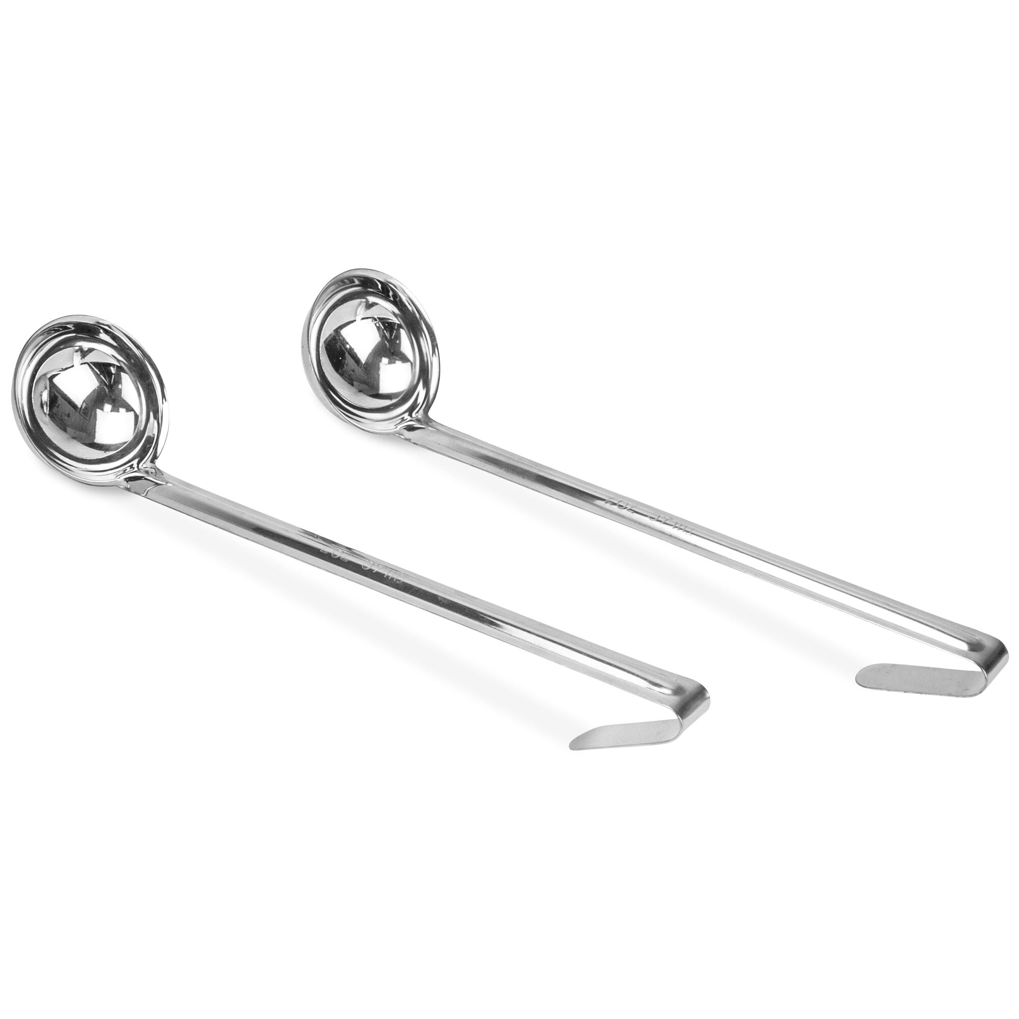 [2 Pack] 4 Oz Stainless Steel Soup Ladle - One-Piece Sauce Spatula with ...