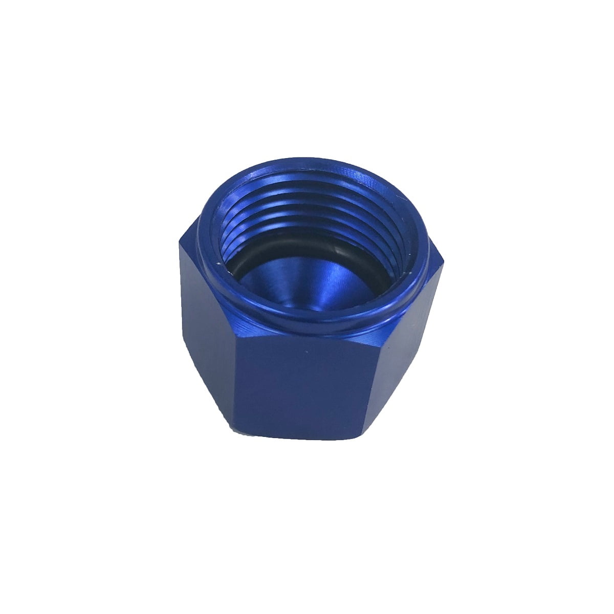 -8AN Fitting male Cap block off nut Blue - Walmart.com