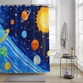 Astronomy Shower Curtain for Bathroom, Planets Saturn Sun Stars Galaxy ...