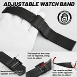 NIAUGE Pure Titanium Watch Band Men Women 22mm Quick Release Mesh ...