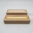 ANXPTIME Crystal Wooden Lighted Base Stand Night LEDDisplay Base ...