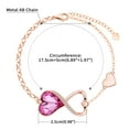 Beutirer Infinity Bracelets for Women 18K Gold Plated, Love Heart Crystal Charm Bracelet, Silver ...