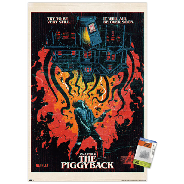 Netflix Stranger Things: Season 4 - The Piggyback Wall Poster with Push ...