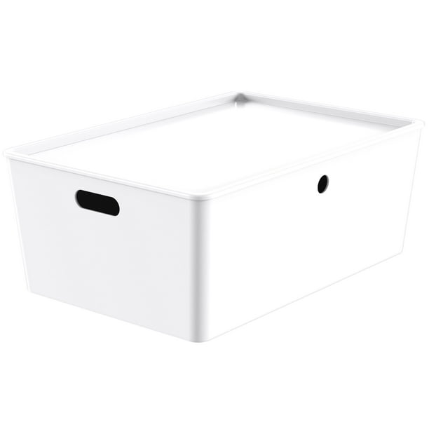 Mainstays XLarge Lidded Storage White - Walmart.com