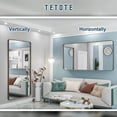 Tetote Large Rectangle Bathroom Vanity Mirror 72x36, Bronze, Horizontal ...