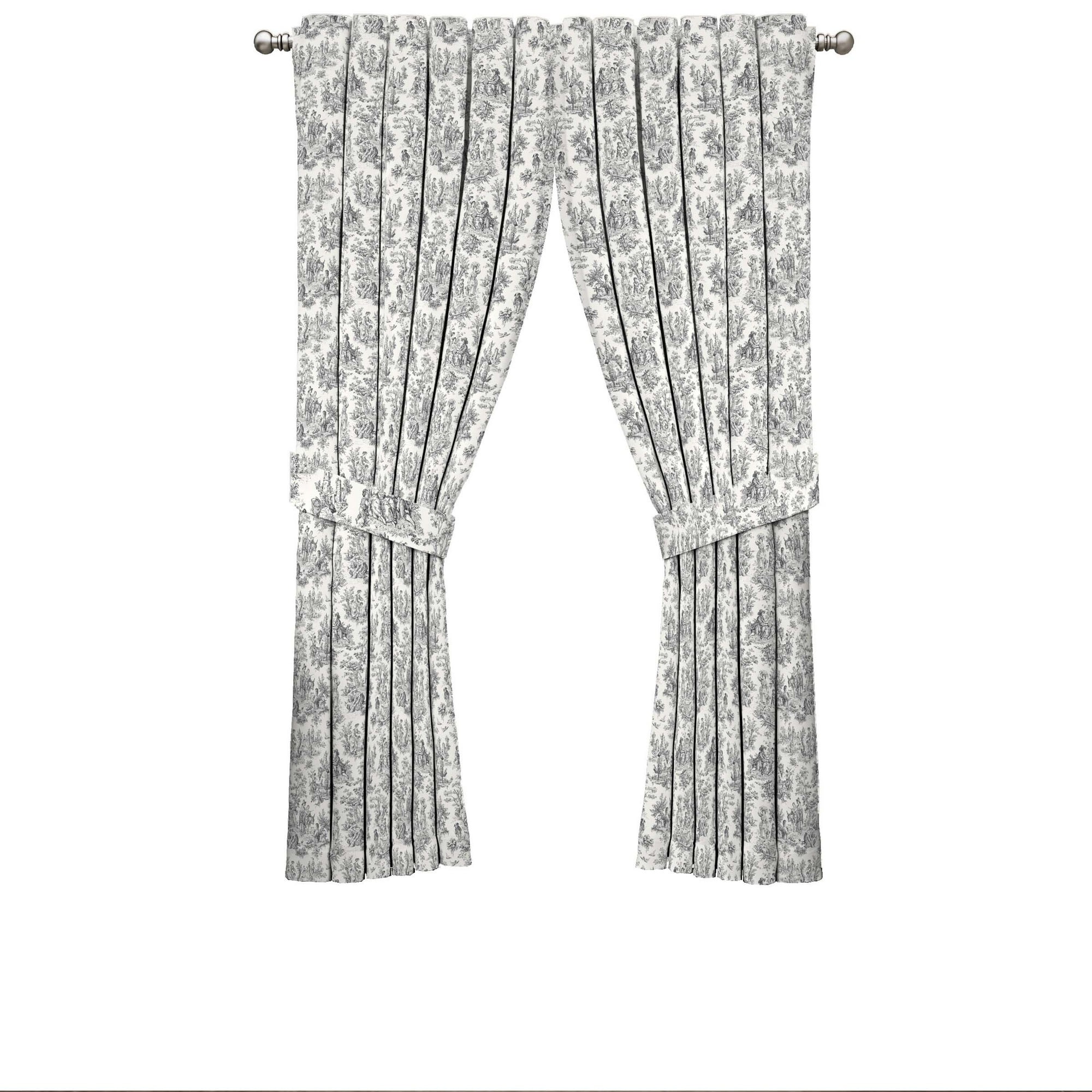 Black Toile Kitchen Curtains