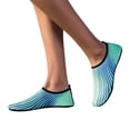 CIENVNSTG Unisex Wide Width Rainbow Striped Gradient Barefoot Aqua ...