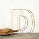 BalsaCircle 8" Gold D Metal 3D Wire Alphabet Number Sign Wedding Party ...