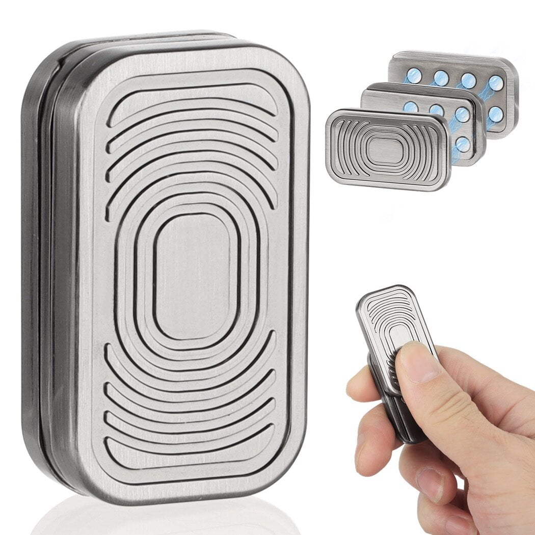 Magnetic Fidget Slider, 3-Layer Metal Press Push Click Toy for Adults ...