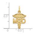 Auriga Fine Jewelry 14K Yellow Gold M.D. Caduceus Charm Pendant for ...