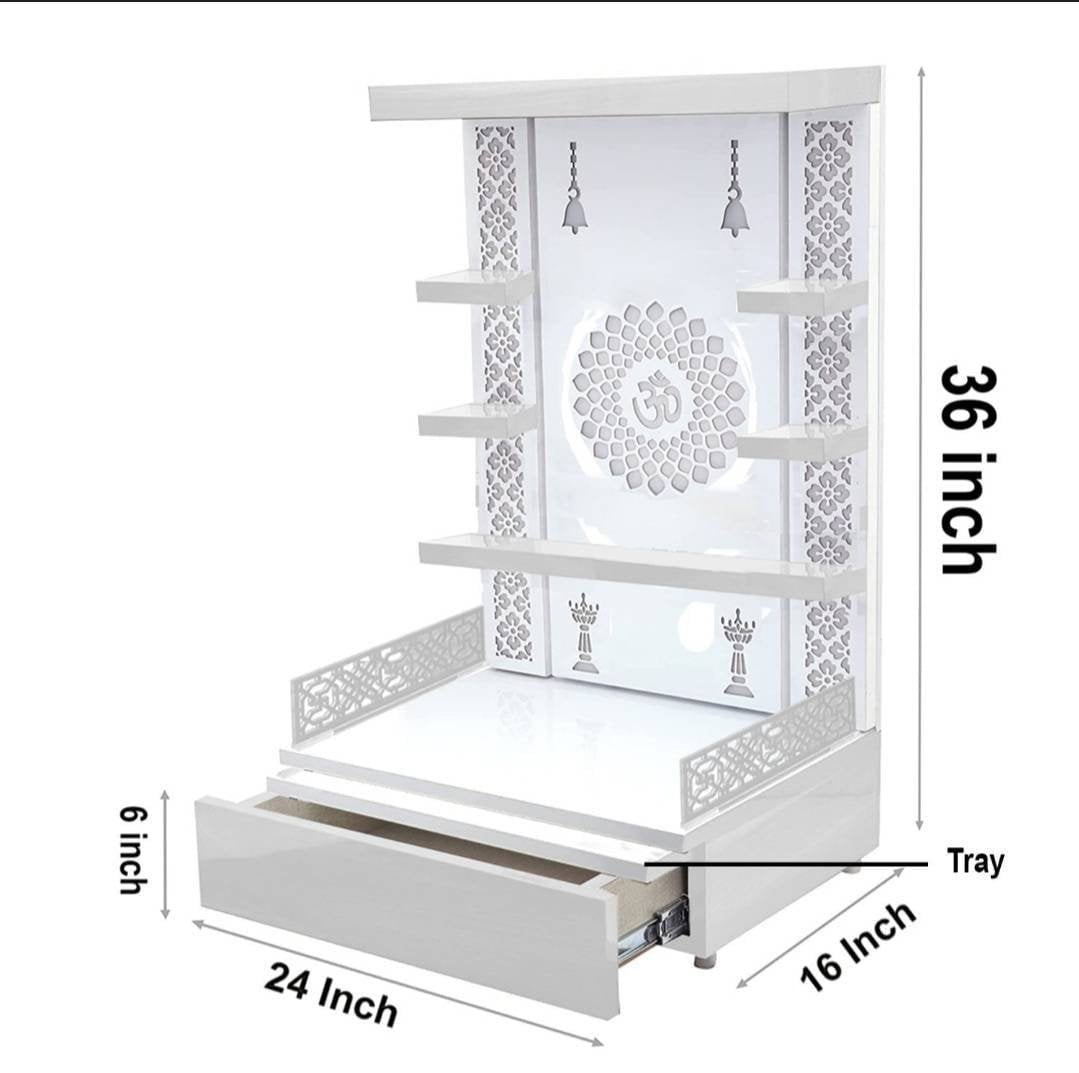 Pooja Mandir / Designer Wooden Temple With LED Lights / Mandir For Home ...