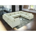 Meridian Furniture Julia Cream Velvet Modular Sectional - Walmart.com