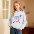 XUELUO Little Girls Hoodies Long Sleeve Baseball Themed 67 Badge Print ...