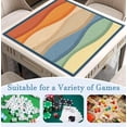Boho Modern Abstract Mahjong Mat 31.5x31.5 Inch,Beautiful Colorful Non ...