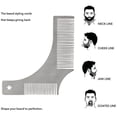 Beard Shaping Tool for Men, Stainless Steel Beard Styling Template Comb ...