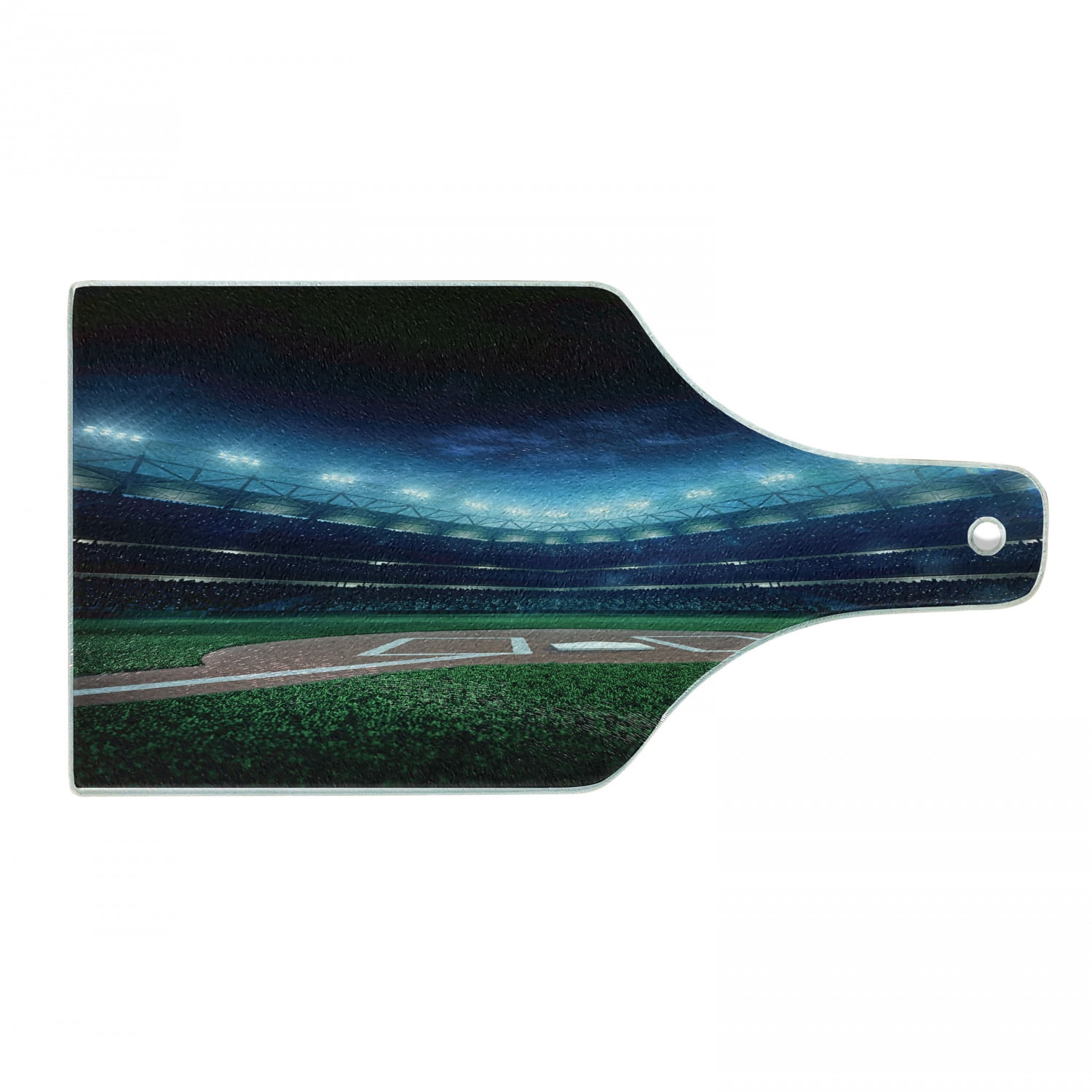 Baseball Cutting Board, Professional Baseball Field at Night Vibrant ...