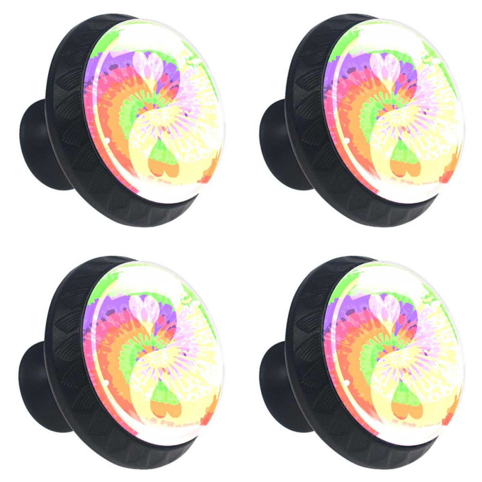 4 Pcs Hippie Style Peace Knobs for Kitchen Cabinet Cupboard Dresser ...
