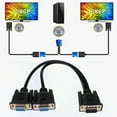 Windcarnival Mini 1 Computer to Dual 2 Monitor Adapter Male to Female ...