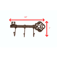 Mainstays Iron Finish Key Rack with 3 Hooks, Mounted Organizer for ...