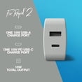 15-Watt Fix(TM) Rapid 2 Wall Charger with USB-A and USB-C(R) Charging ...