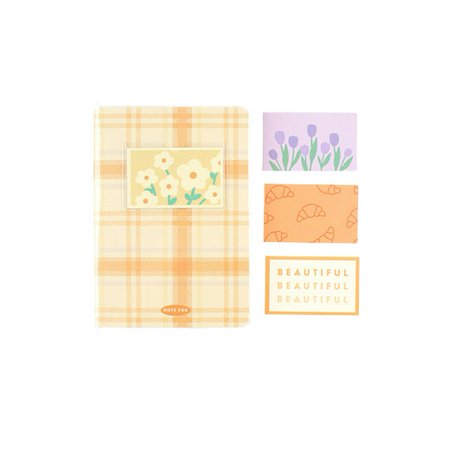 Notepad Classic Notebook Cute Cover Lattice Hardcover Writing Notebook ...