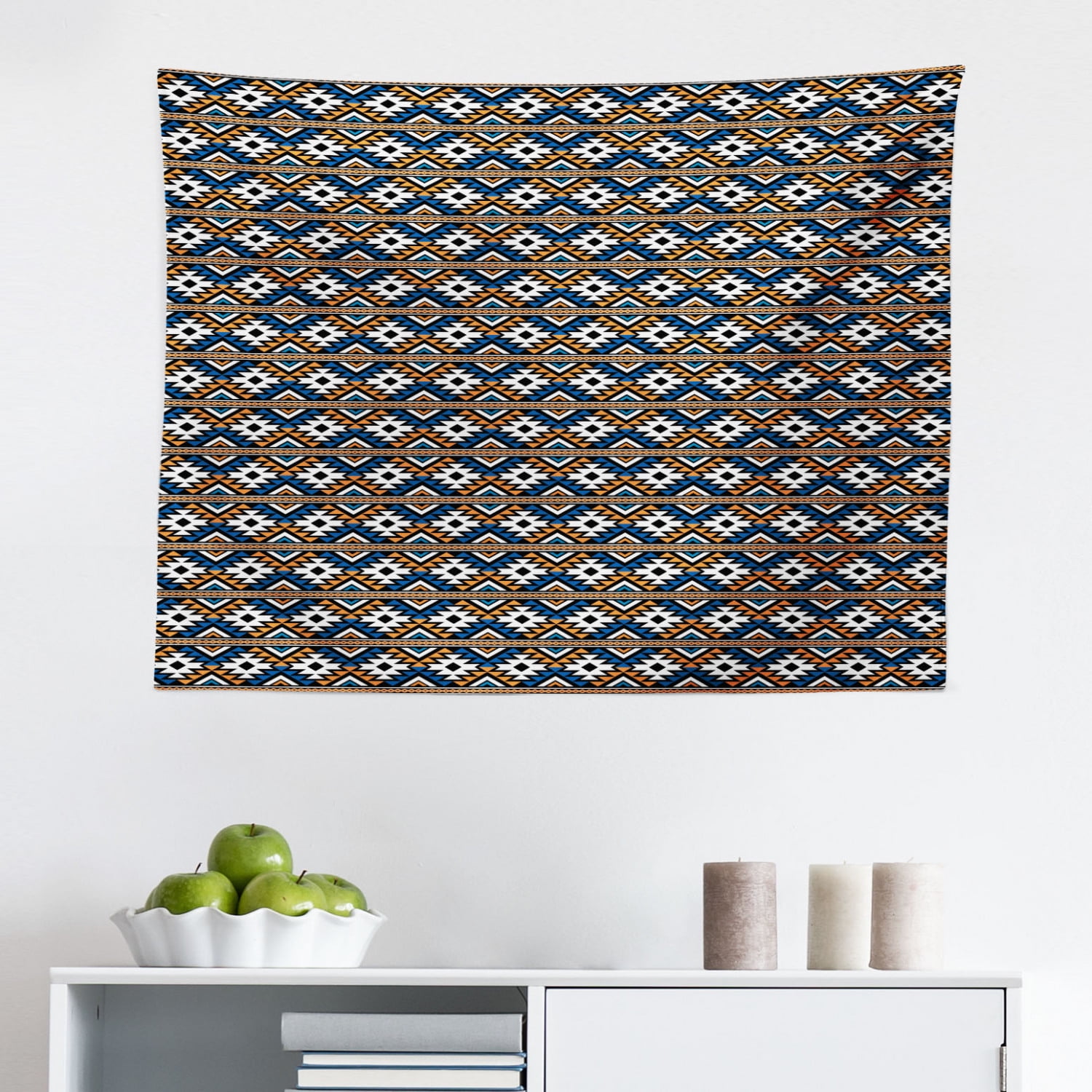 Boho Tapestry, Borders Seamless Geometrical Pattern in Boho Art Style ...