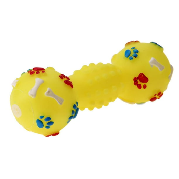 Kavoc Dog Toys Dotted Dumbbell Shaped Dog Squeeze Squeaky Pet Chew Toy ...