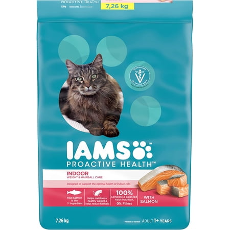 IAMS Proactive Health Adult Dry Cat Food Indoor Weight & Hairball Care ...