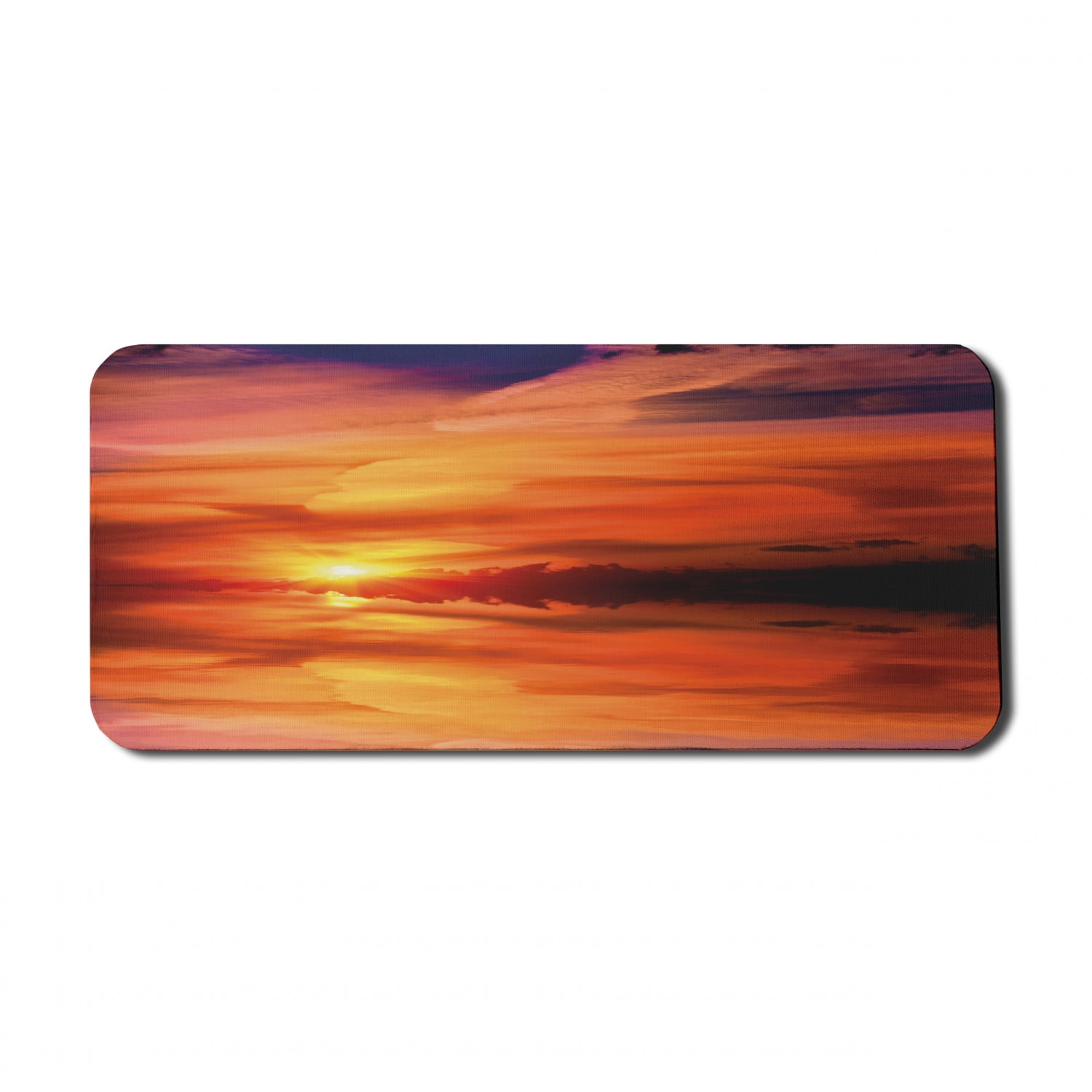 Nature Computer Mouse Pad, Dramatic Sunset Sky Clouds on Lake Horizon ...
