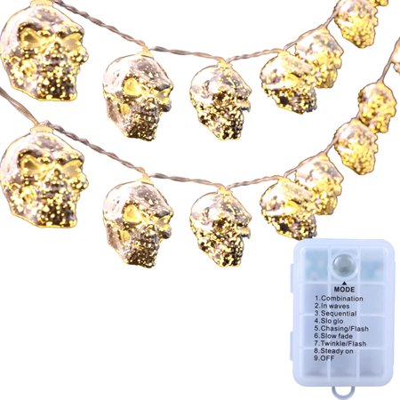 Feltree 20Pc Halloween Decor Skeleton String Lights, Holiday Led Lights ...