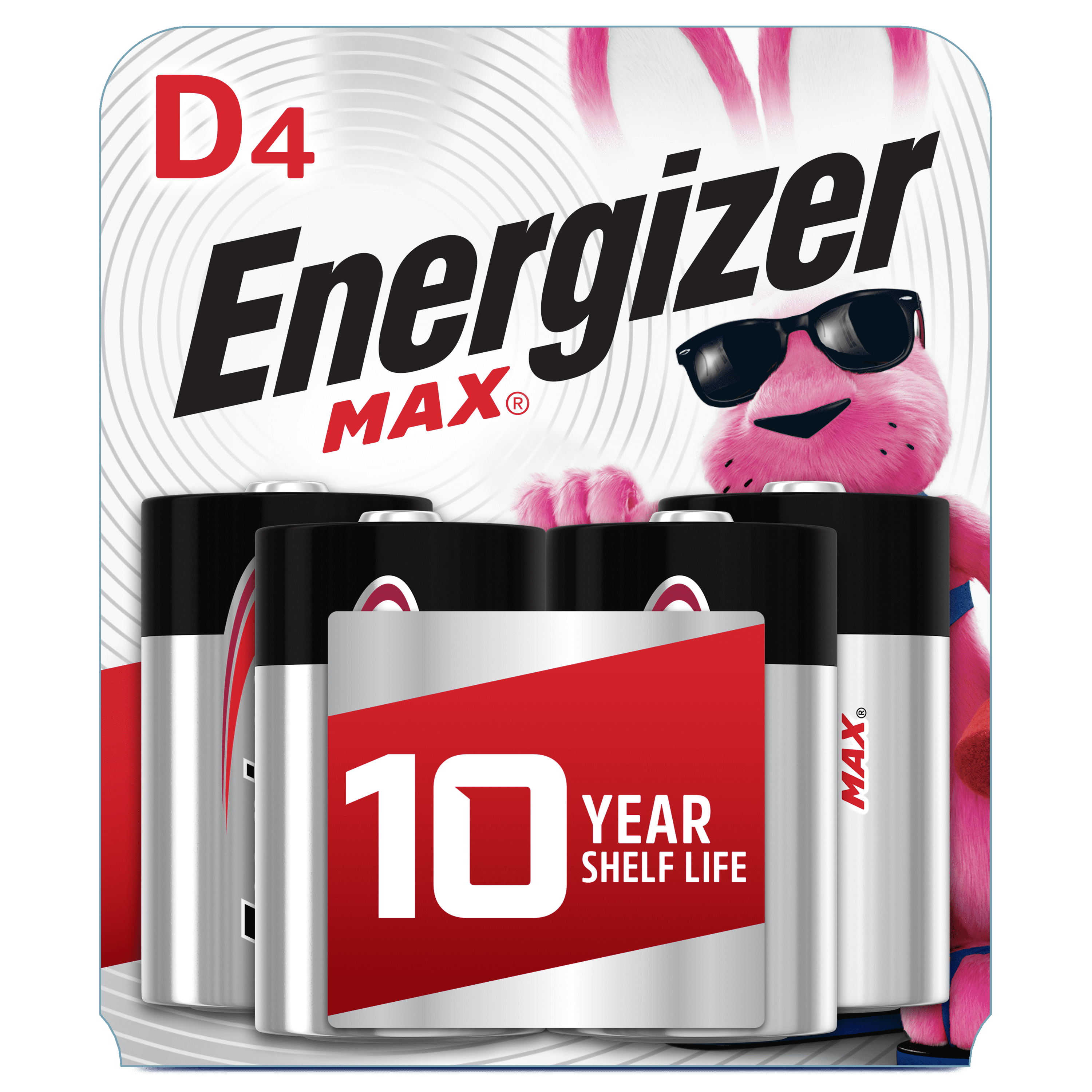 Energizer MAX D Batteries, Alkaline D Cell Batteries (4 Pack) - Walmart ...