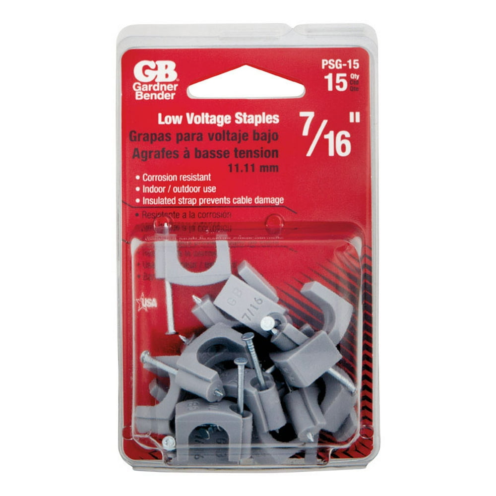 Gardner Bender 7/16 in. W Plastic Insulated Coaxial Staple 15 pk ...