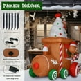 Coolmade 7ft Blow Up Christmas Inflatables, Gingerbread on Ice Cream ...