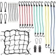 Wellmax Heavy Duty 28pc Bungee Cords Set with Bonus Cargo Net, Canopy ...