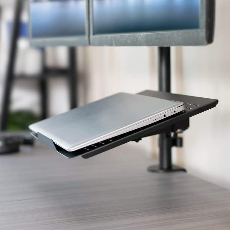 Vivo Dual 13 to 27 Monitor Mount with Laptop Holder Tall Adjustable Stand
