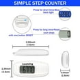 Simple Step Counter, Walking 3D Pedometer with USB Charging, LCD ...
