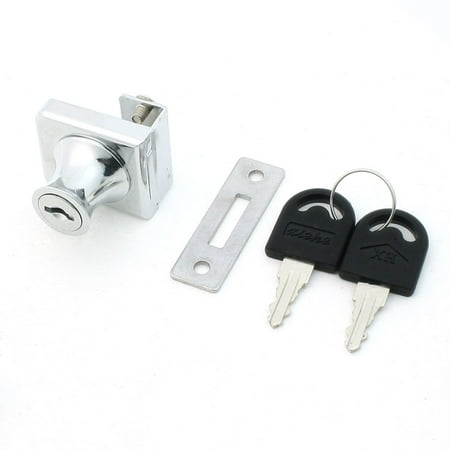 Cabinet Showcase Single Glass Door Lock 10mm Silver Tone w Keys ...