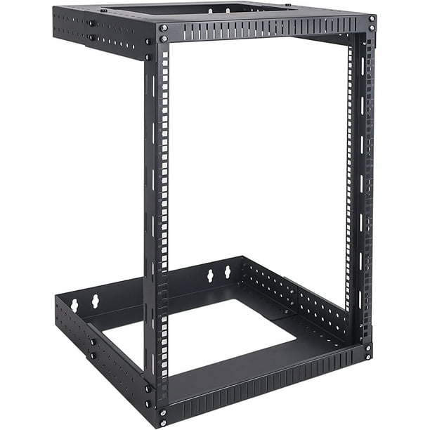 Sound Town 2-Post 15U Wall-Mount Open Frame Server and Network ...