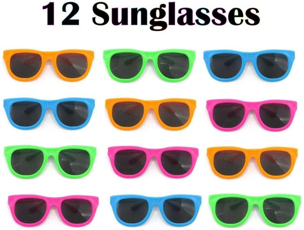 Dazzling Toys Neon Colored Party Sunglasses-12 (D231) - Walmart.com