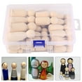 Tzgsonp 50Pcs Natural Unfinished Wooden Peg Doll Bodies Quality People ...