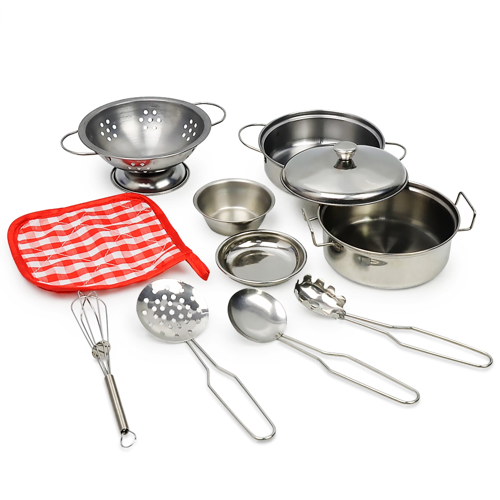 Mini Stainless-Steel Kitchen Toys, Tiny Size, Play House Cooking ...