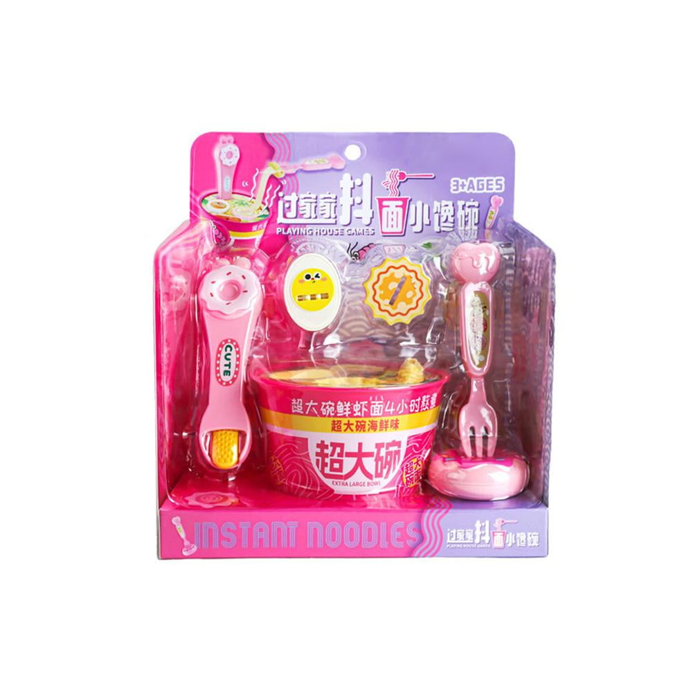 Ice Cream Pudding Pretend Play Feeding Toy Set for Kids, Safe Plastic ...