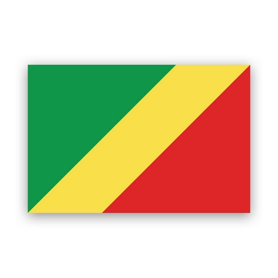 Congolese Flag Sticker Decal - Self Adhesive Vinyl - Weatherproof ...