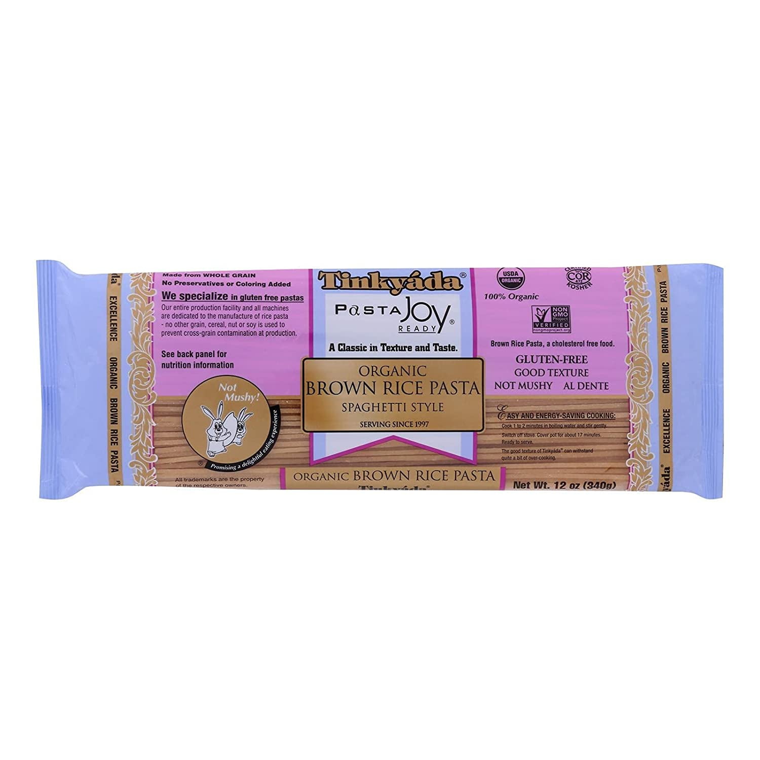 Tinkyada Organic Brown Rice Pasta Spaghetti Style Gluten Free -- 12 oz ...