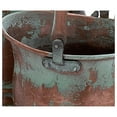Bilot Tinged Metal Bucket Planter with Handles, Rust Finish, Green, Set ...