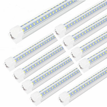 6 Pack LED Shop Light, 4FT 24W 6500K, Cool White, Clear Cover, Hight ...