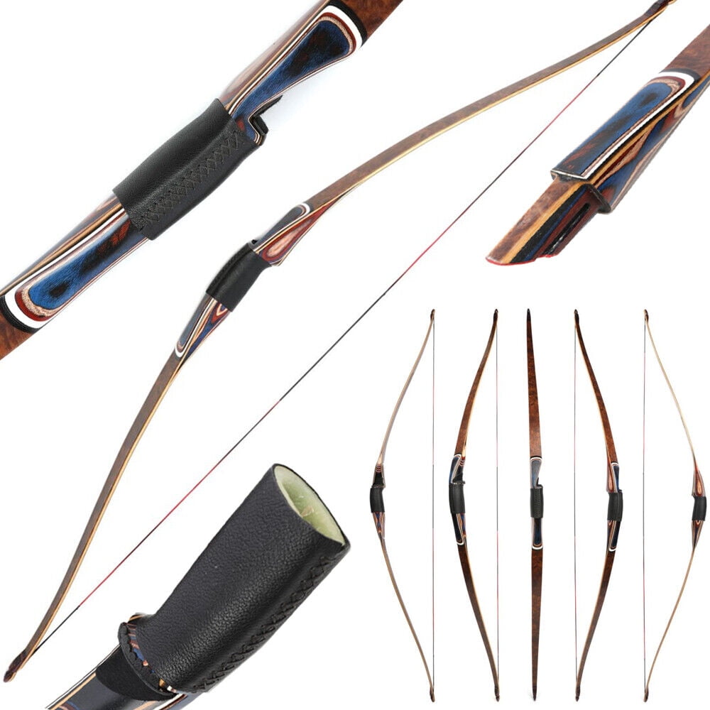 AME 60'' Traditional Longbow 20-55lbs Takedown Triangle Bow Horsebow ...