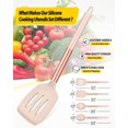 4-piece silicone cooking utensil set, non-stick large solid spatula ...