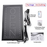 Square LED Open Door Sign Light Timer Flashing Remote Business Bar Pub ...